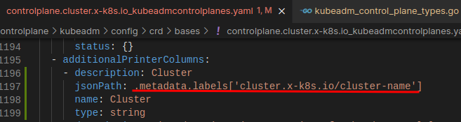 Add Cluster name as printer column on non core types · Issue #5208 ...