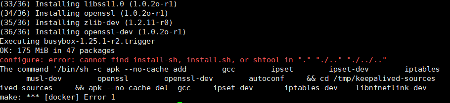Build docker image exception · Issue #987 · acassen/keepalived · GitHub