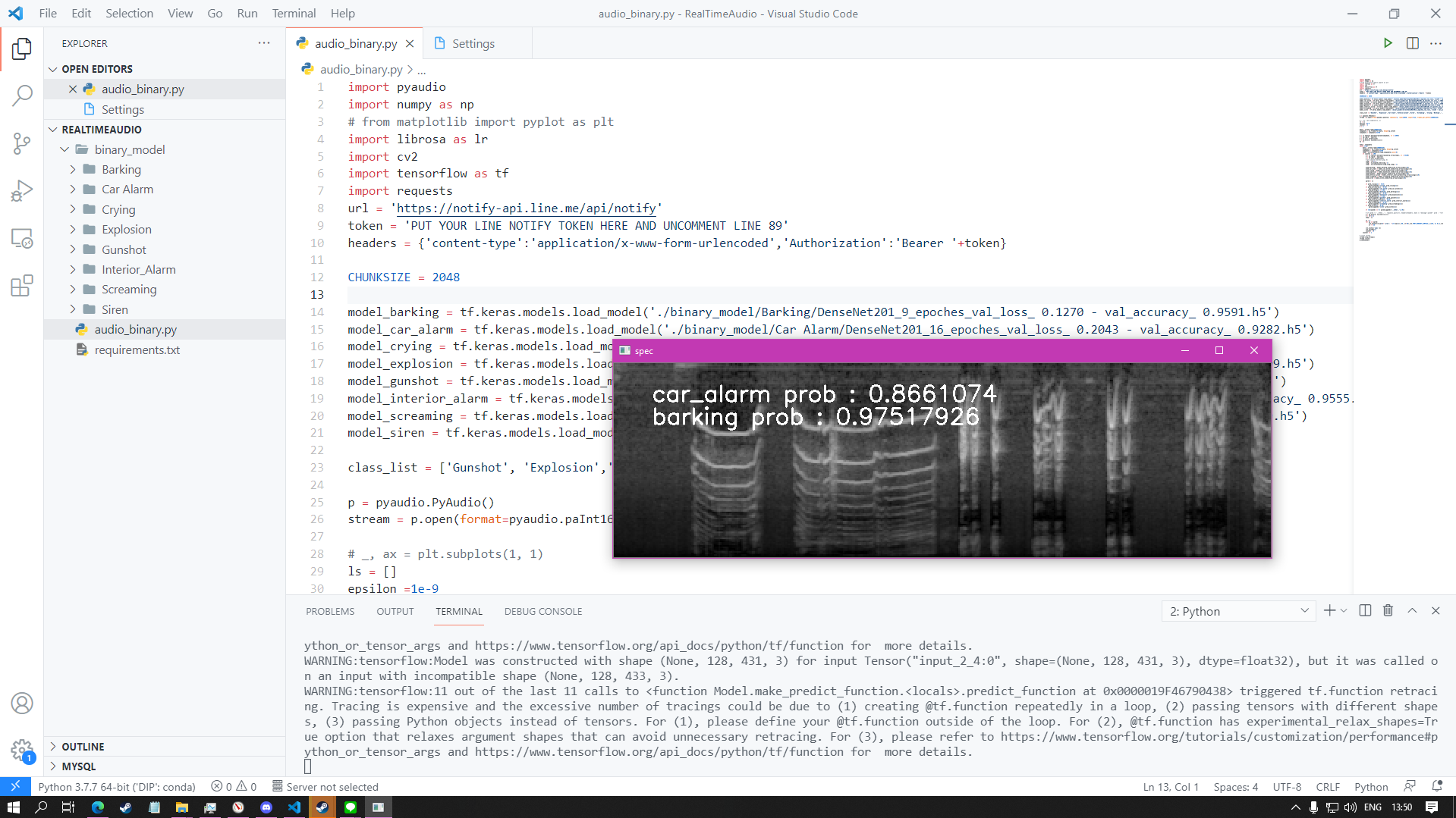 GitHub - NontawatWuttikam/Abnormal-Sound-Detection: 8 Classes binary ...
