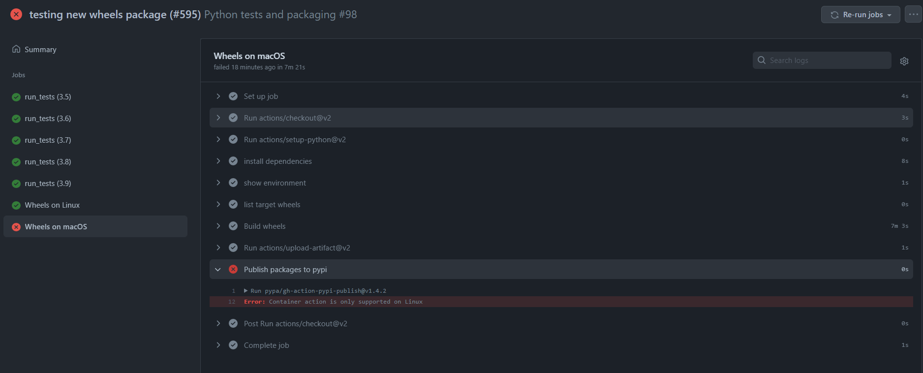 Publishing macOSX packages to pypi fails · Issue #597 · pytrip/pytrip · GitHub
