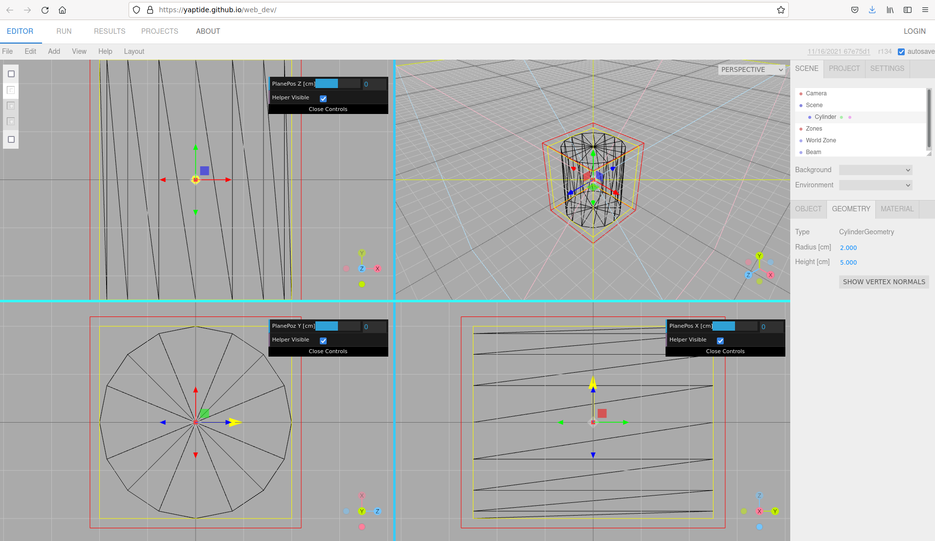 Cylinder dimensions got corrupted after another box is created · Issue #259 · yaptide/ui · GitHub