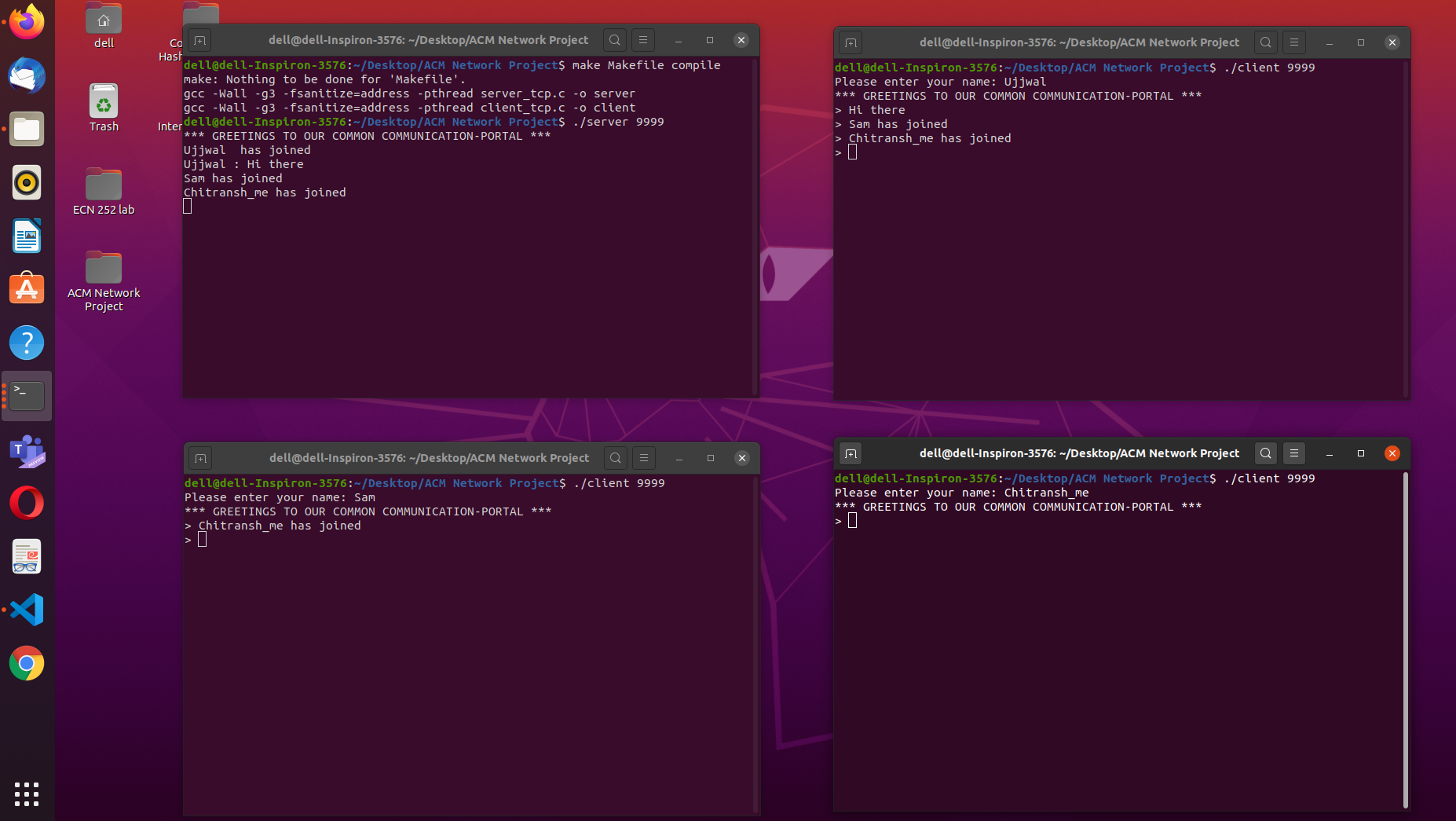 GitHub - ujjwal4384/NetworkingProject: Client-server communication using TCP/IP protocol