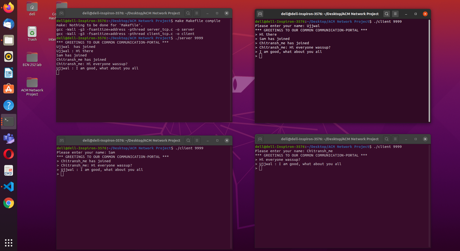 GitHub - ujjwal4384/NetworkingProject: Client-server communication using TCP/IP protocol