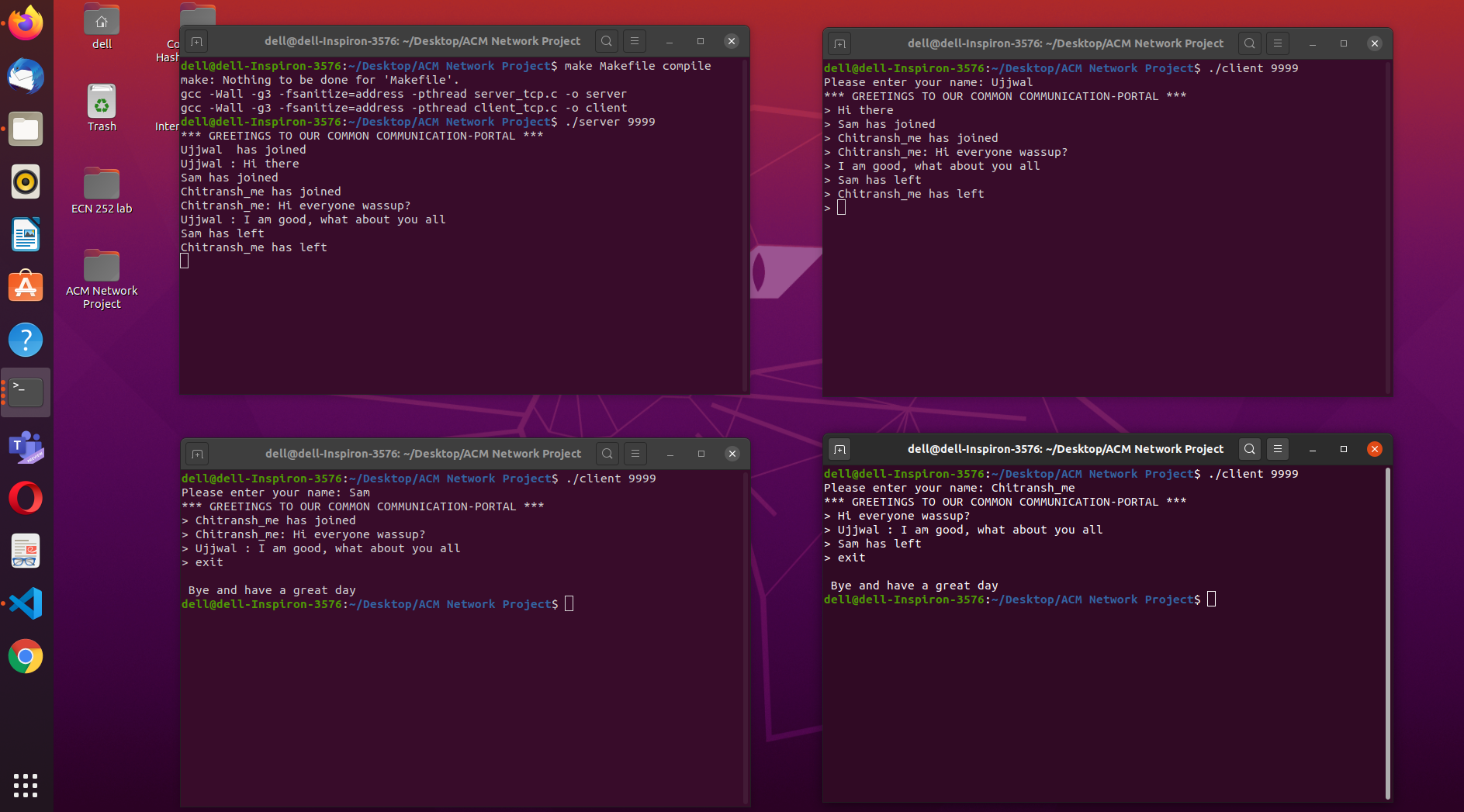 GitHub - ujjwal4384/NetworkingProject: Client-server communication using TCP/IP protocol