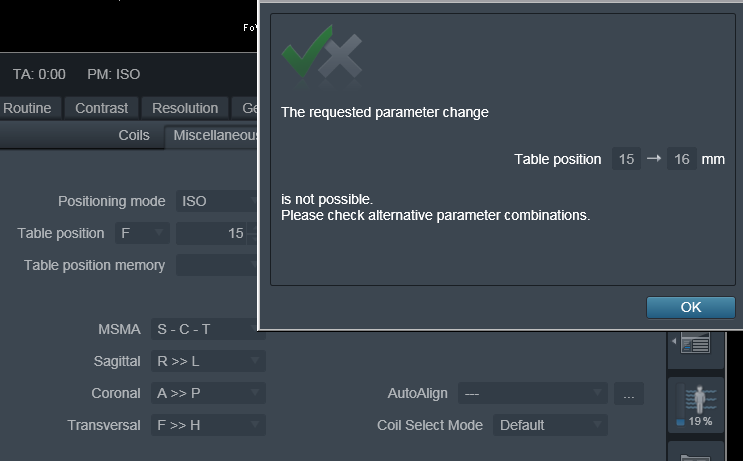 [Siemens interpreter sequence] RF Amplitude not exact error when patient table move requested ...