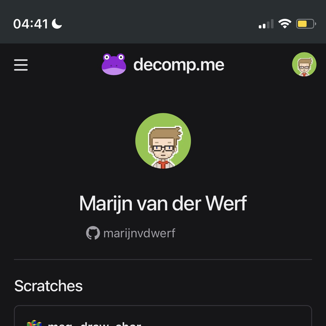 User profile page GitHub link is misaligned · Issue #686 · decompme/decomp.me · GitHub