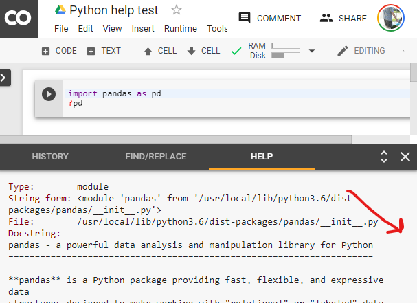 Help window text doesn't scroll · Issue #534 · googlecolab/colabtools · GitHub
