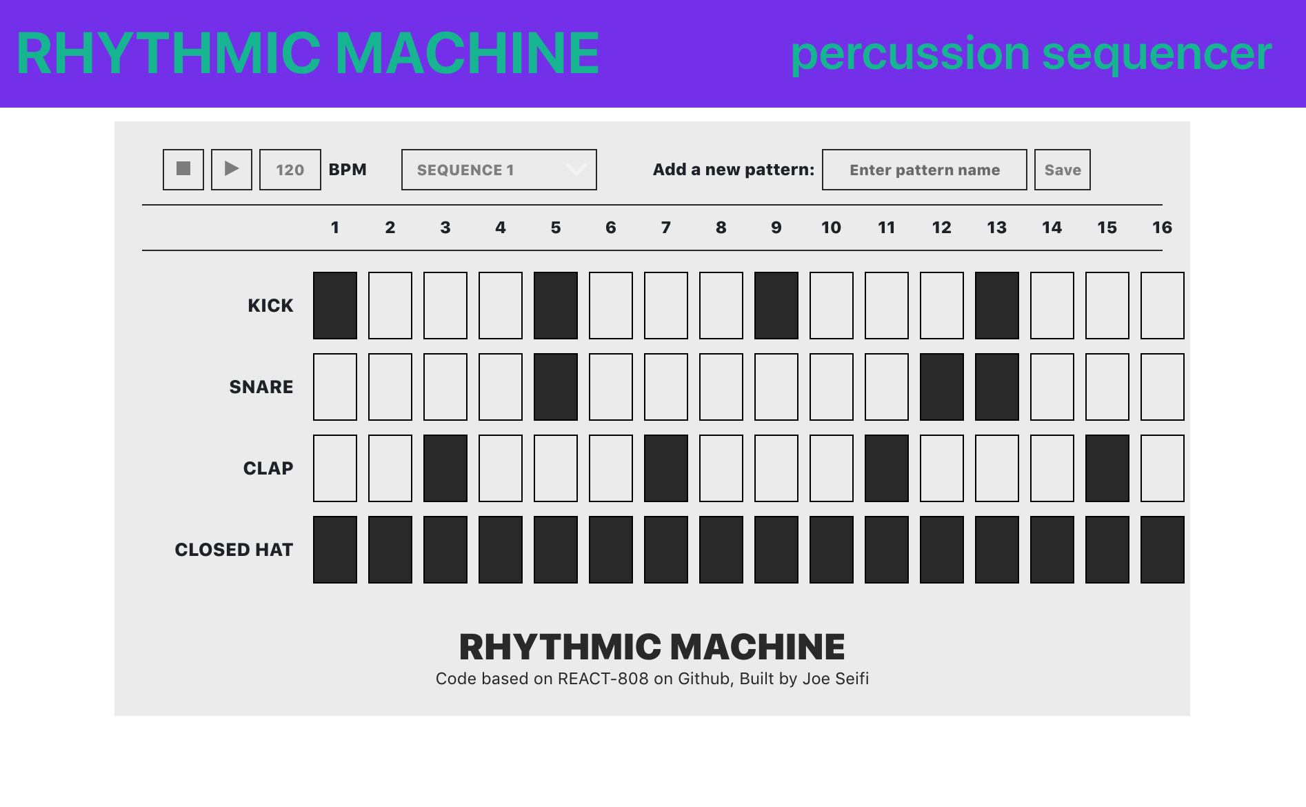 GitHub - blakestickland/rhythmic-machine: A mobile-friendly drum ...