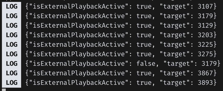 External playback works erraticaly · Issue #2464 · TheWidlarzGroup/react-native-video · GitHub