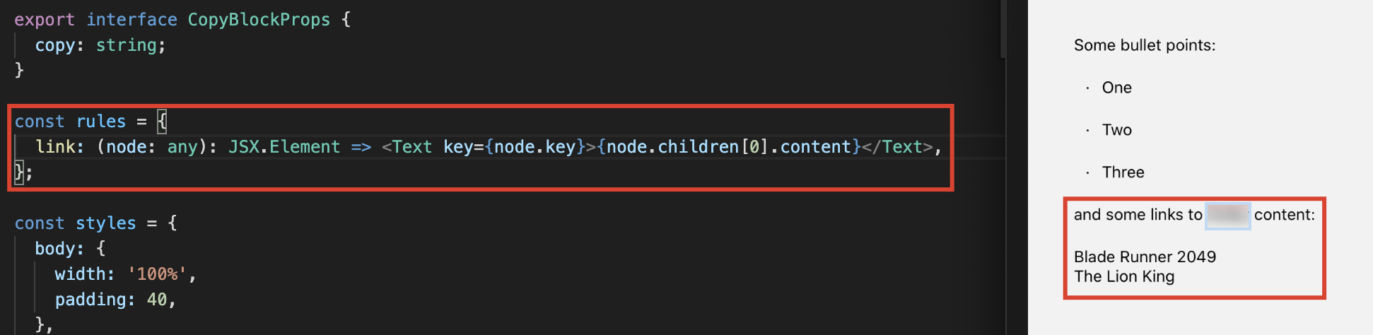 Touchables And View Within Link Custom Rule Not Working · Issue 85 · Iamacupreact Native 3064