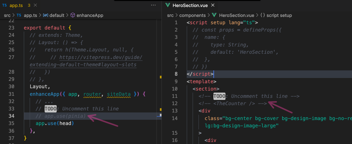 Unable to add Pinia with enhanceApp · Issue #2827 · vuejs/vitepress · GitHub
