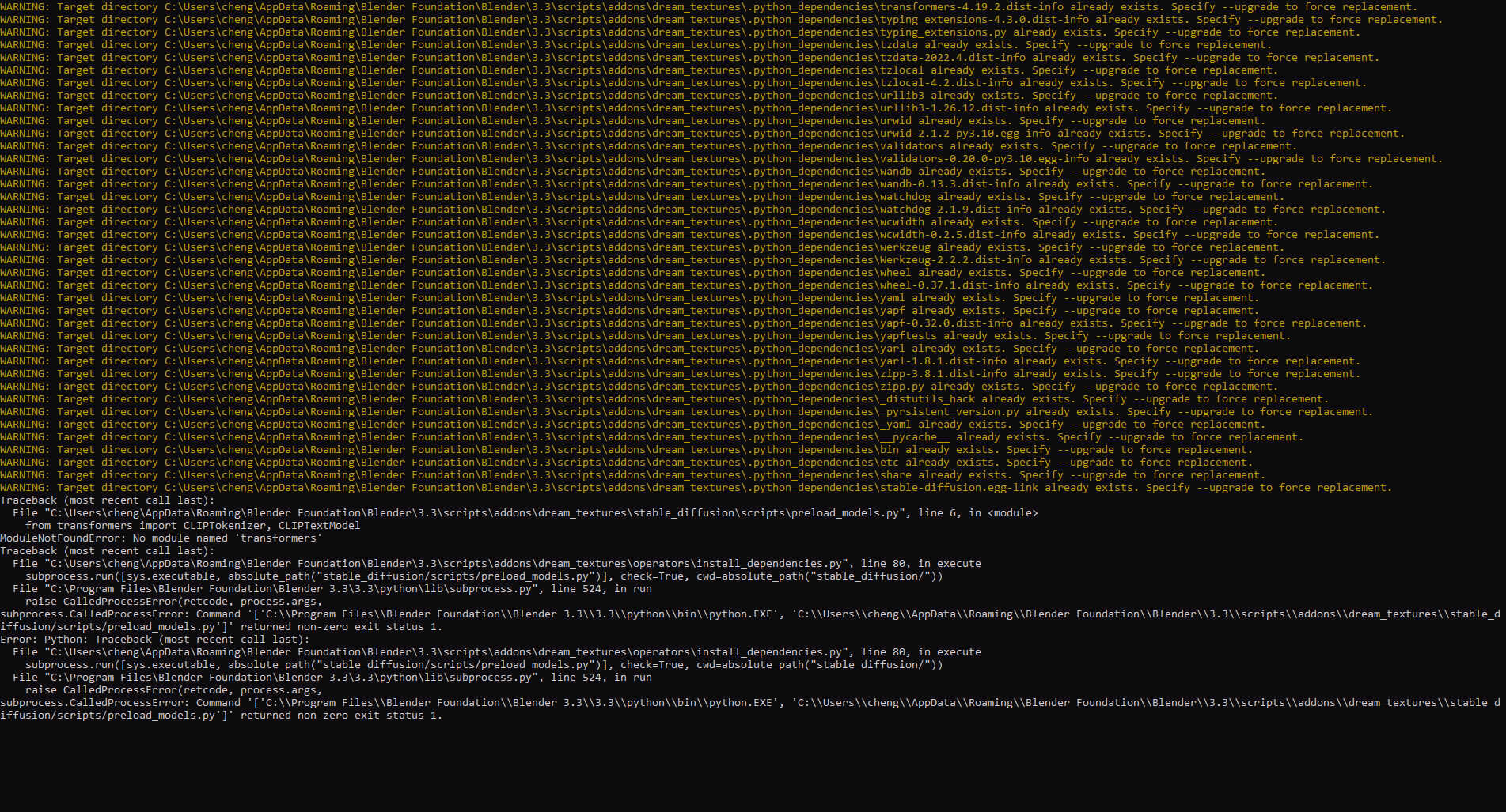 Install dependencies fail. · Issue #198 · carson-katri/dream-textures · GitHub