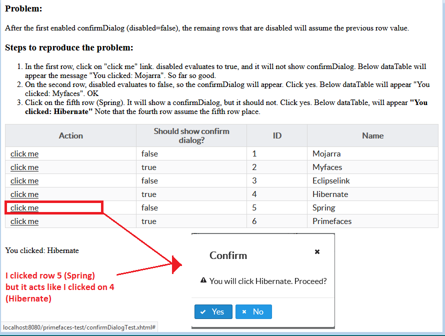 Confirm: use of disabled attribute inside dataTable produces wrong behavior. · Issue #4125 ...