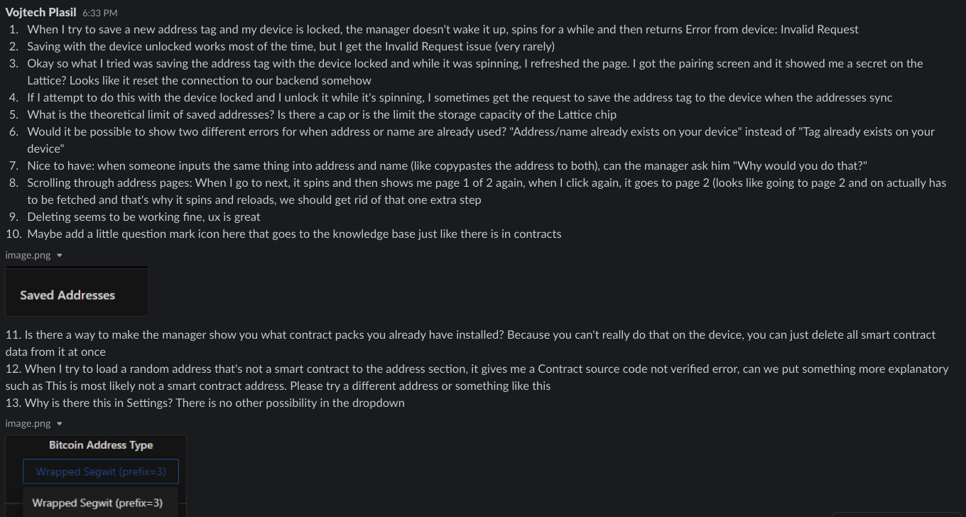 Incorporate feedback on UI refresh · Issue #167 · GridPlus/lattice-manager · GitHub