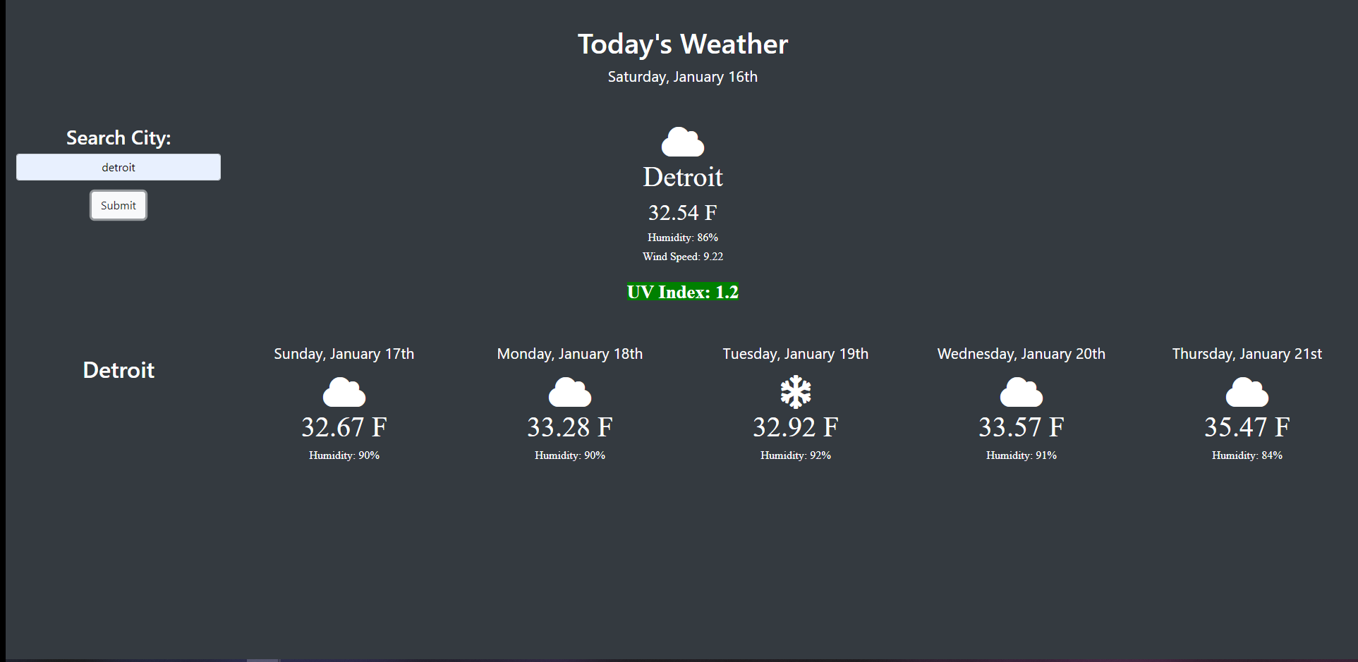 GitHub - robertsunde/Weather-Dashboard: A Weather Application designed ...