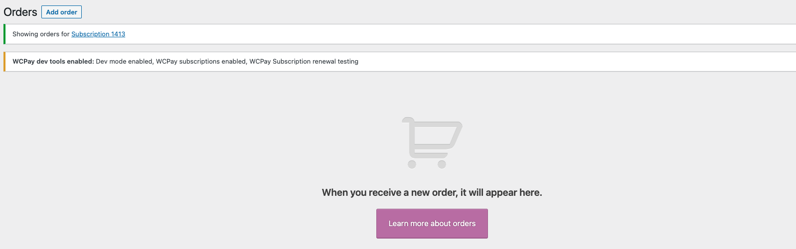 With COT enabled and no sync, related orders link on admin subscriptions list does not show the ...