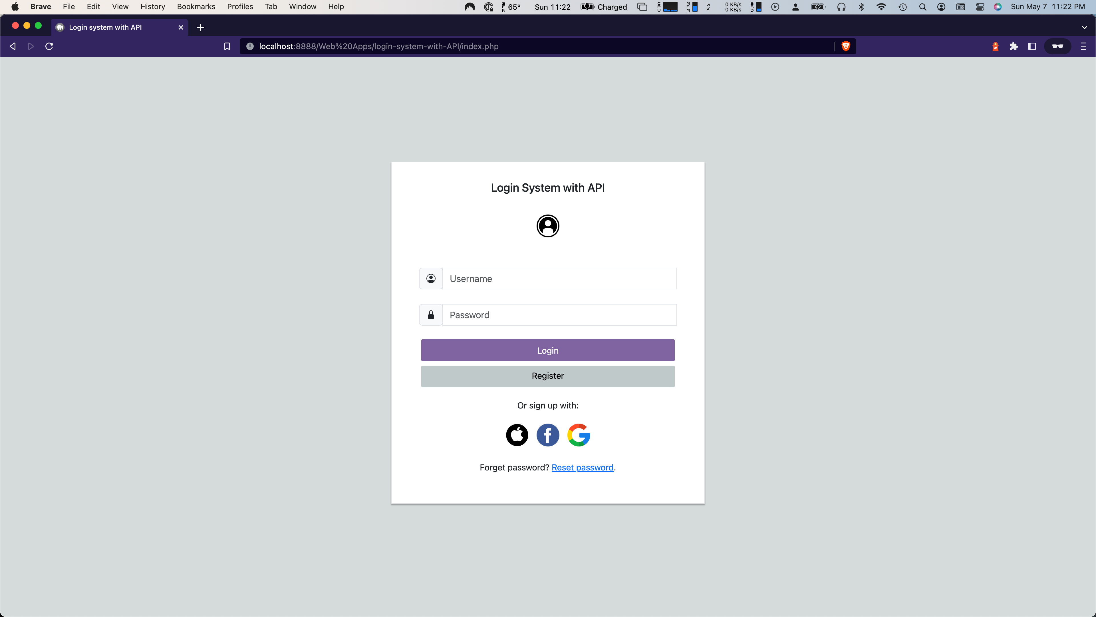 GitHub - albertho206/login-system-with-API: A login system with API to ...
