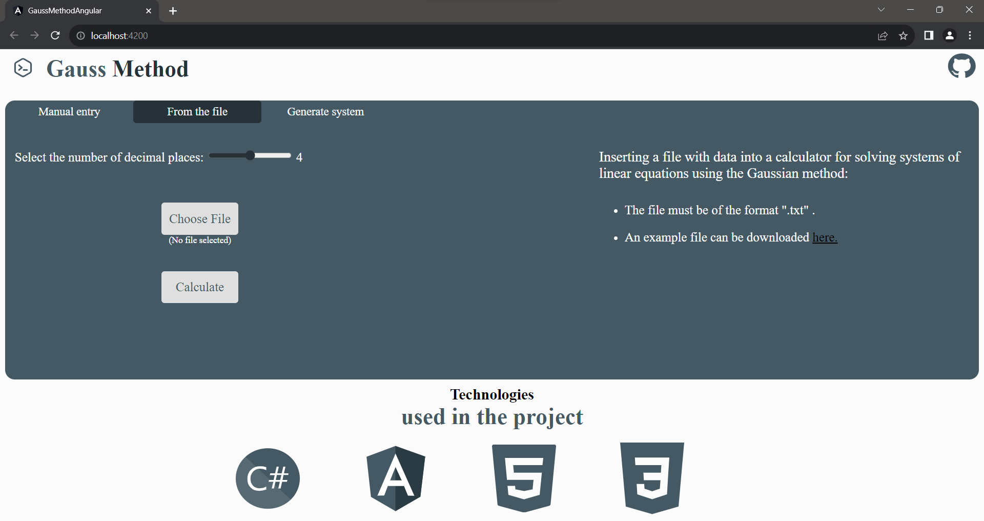 GitHub - matviiv8/GaussMethod: 🧮🔢A system of linear equations calculator using the Gaussian method