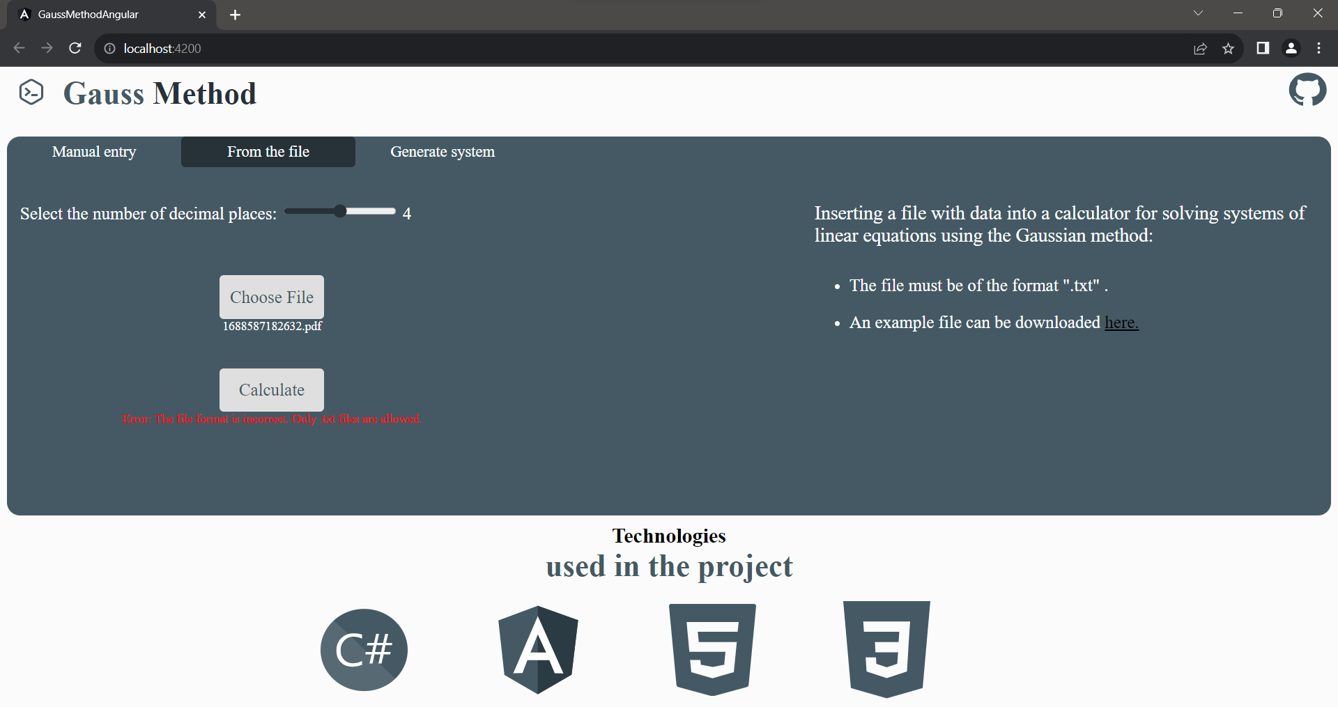 GitHub - matviiv8/GaussMethod: 🧮🔢A system of linear equations calculator using the Gaussian method