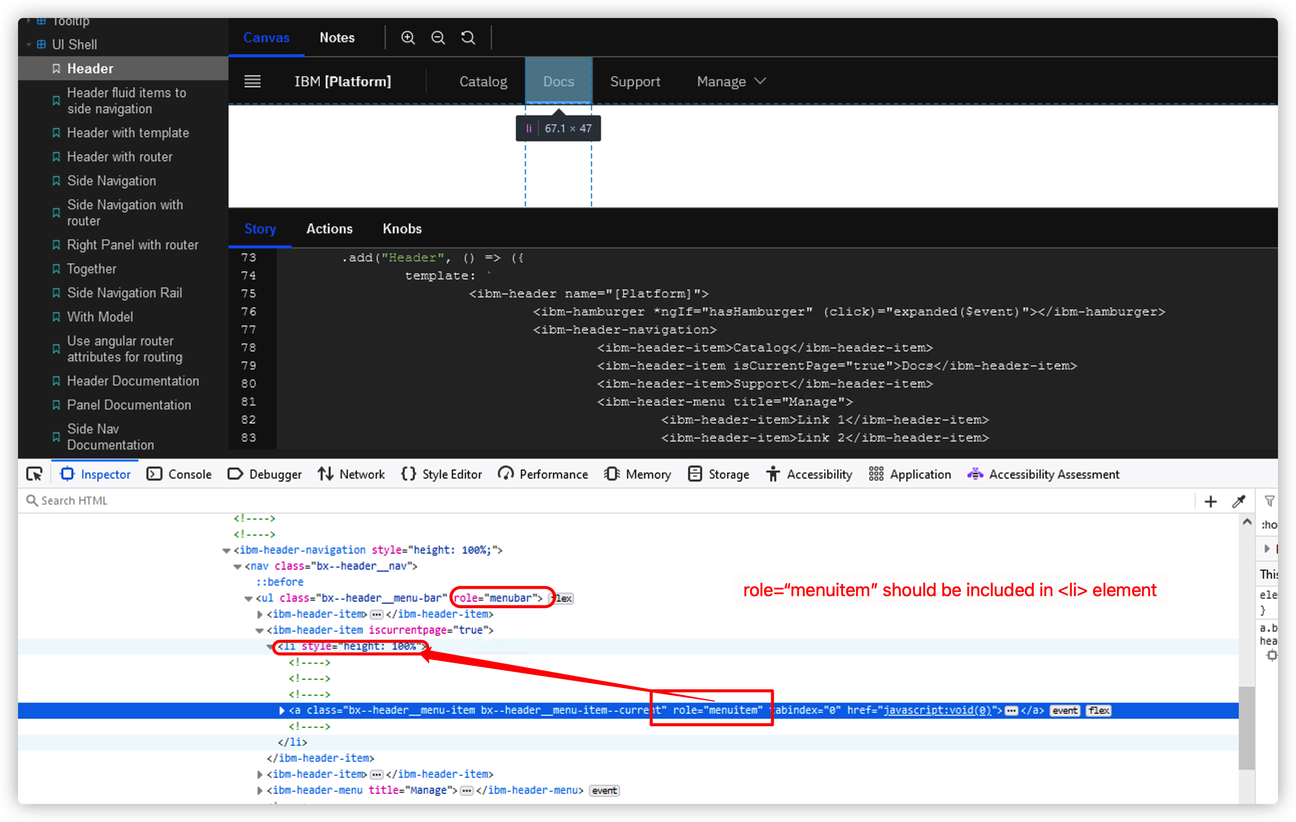 role="menuitem" should be in element for ibm-header · Issue #2002 ...