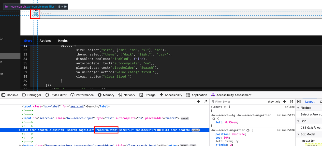 Search Icon With Button Role Has No Programmatically Associated Name Accessiblity Issue · Issue
