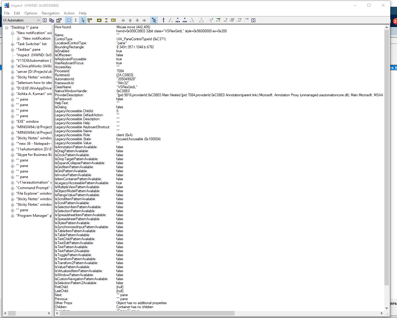 Unable to handle VSFlexGrid · Issue #1064 · microsoft/WinAppDriver · GitHub
