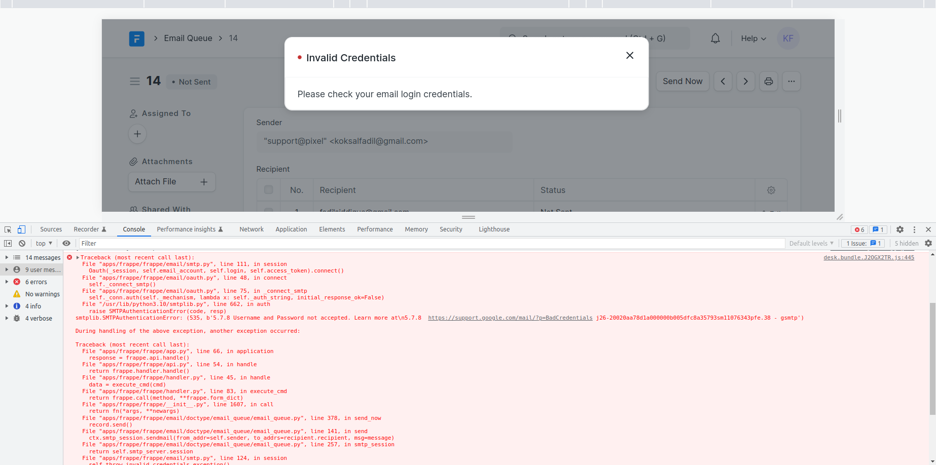 Unable to send email using Oauth based email account · Issue #20436 · frappe/frappe · GitHub