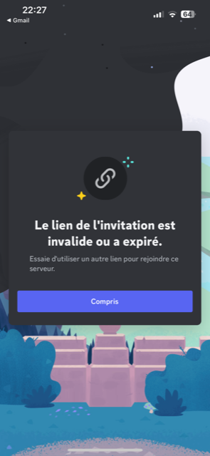 Regular check of Discord server invitation - Invitation has expired ...
