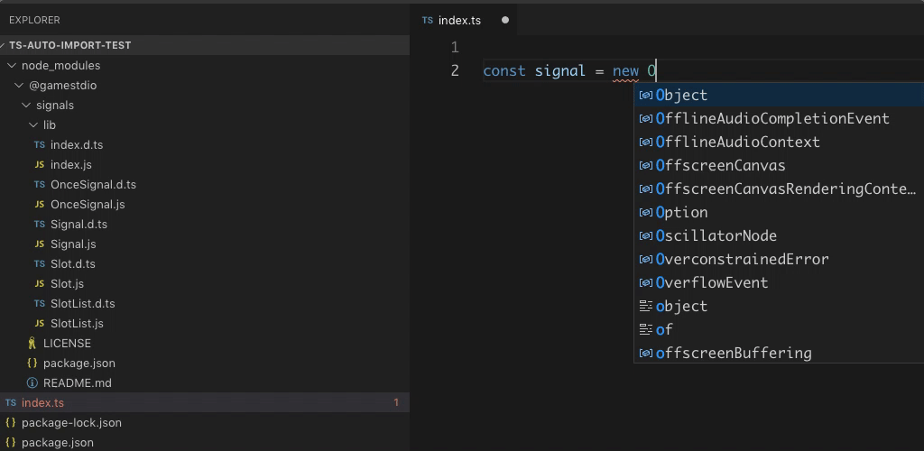 Module typing don't get picked up before I open it in editor manually ...