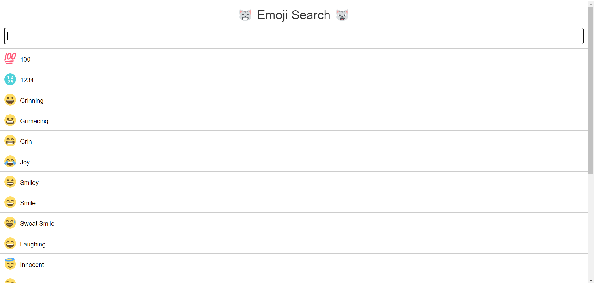 GitHub - ramazanncelik/ReactjsEmojiFind: Filtering and application ...
