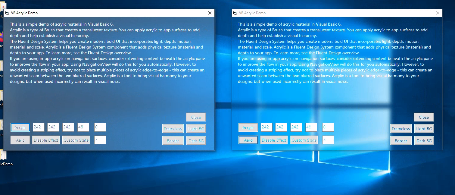 GitHub - chiyuki0325/VBArcylicDemo: 🪟 Apply Windows 10's acrylic material to Visual Basic 6 forms