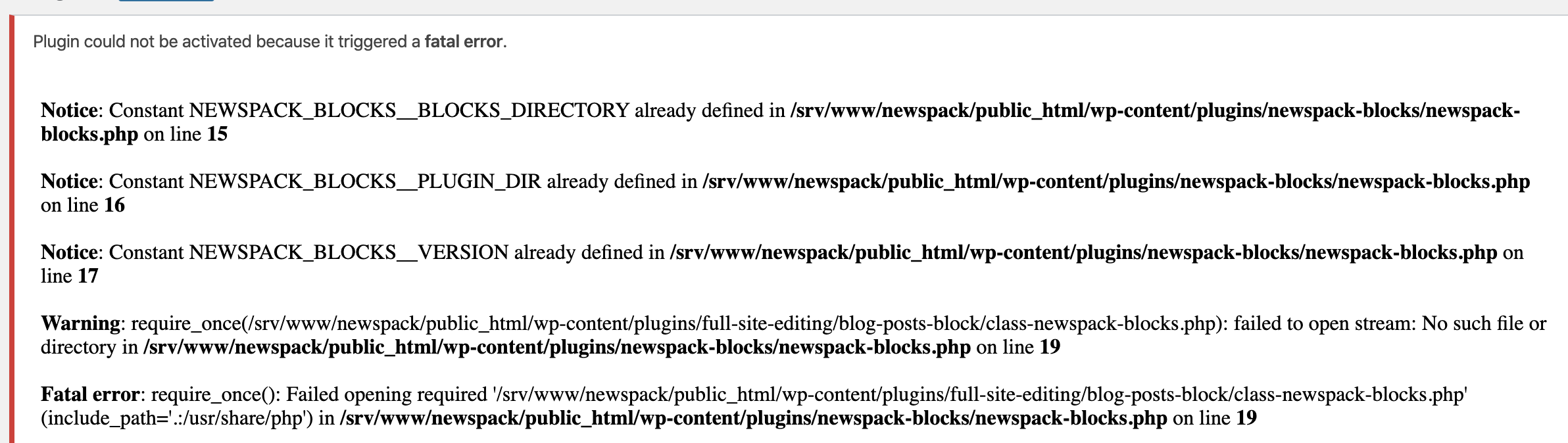FSE plugin conflict · Issue #324 · Automattic/newspack-blocks · GitHub