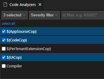 [Enhancement] Show Code Analyzer Rules: Select all by default · Issue #321 · anzwdev/al-code ...