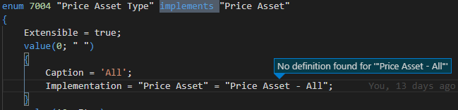 Go to Definition for Codeunit that implements Interface for Enum value does not work · Issue ...