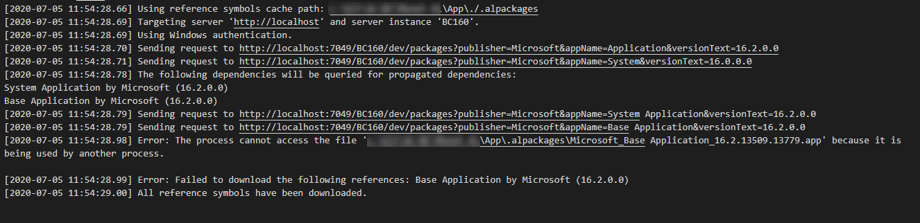 "Show All Project Symbols" does not show "Base Application" and "System Application" objects if ...