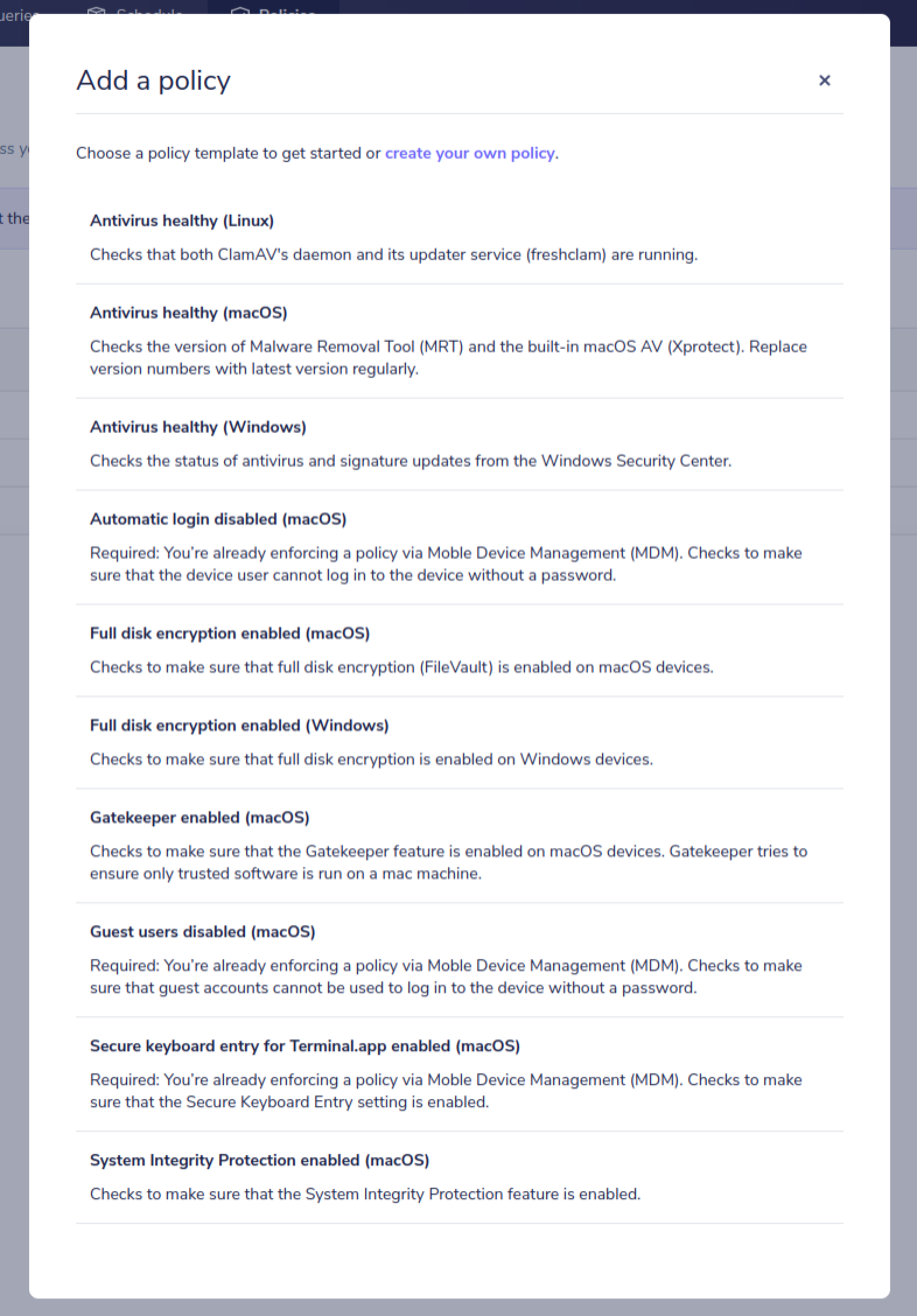 Query To Show The Status Of Common Av And Alert On Outdated Definitions · Issue 3946 · Fleetdm