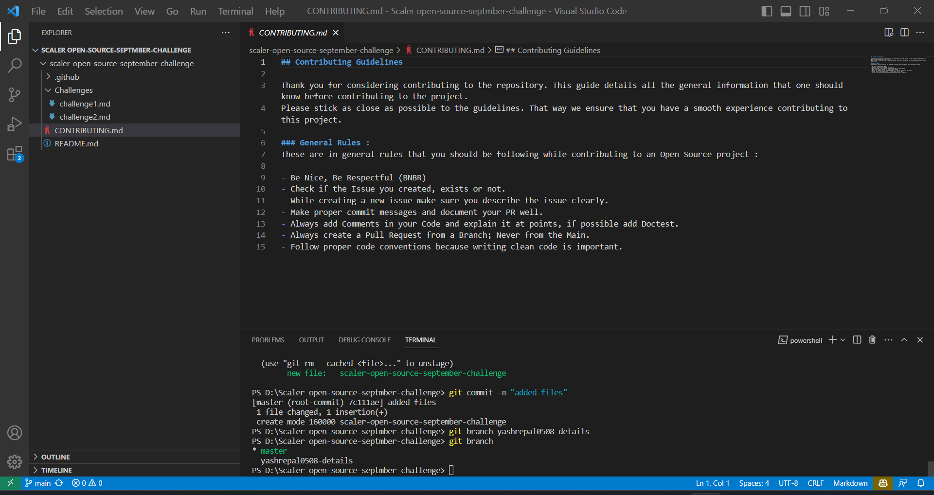 Challenge #1 - Yash Repal · Issue #382 · scaleracademy/scaler-open-source-september-challenge ...