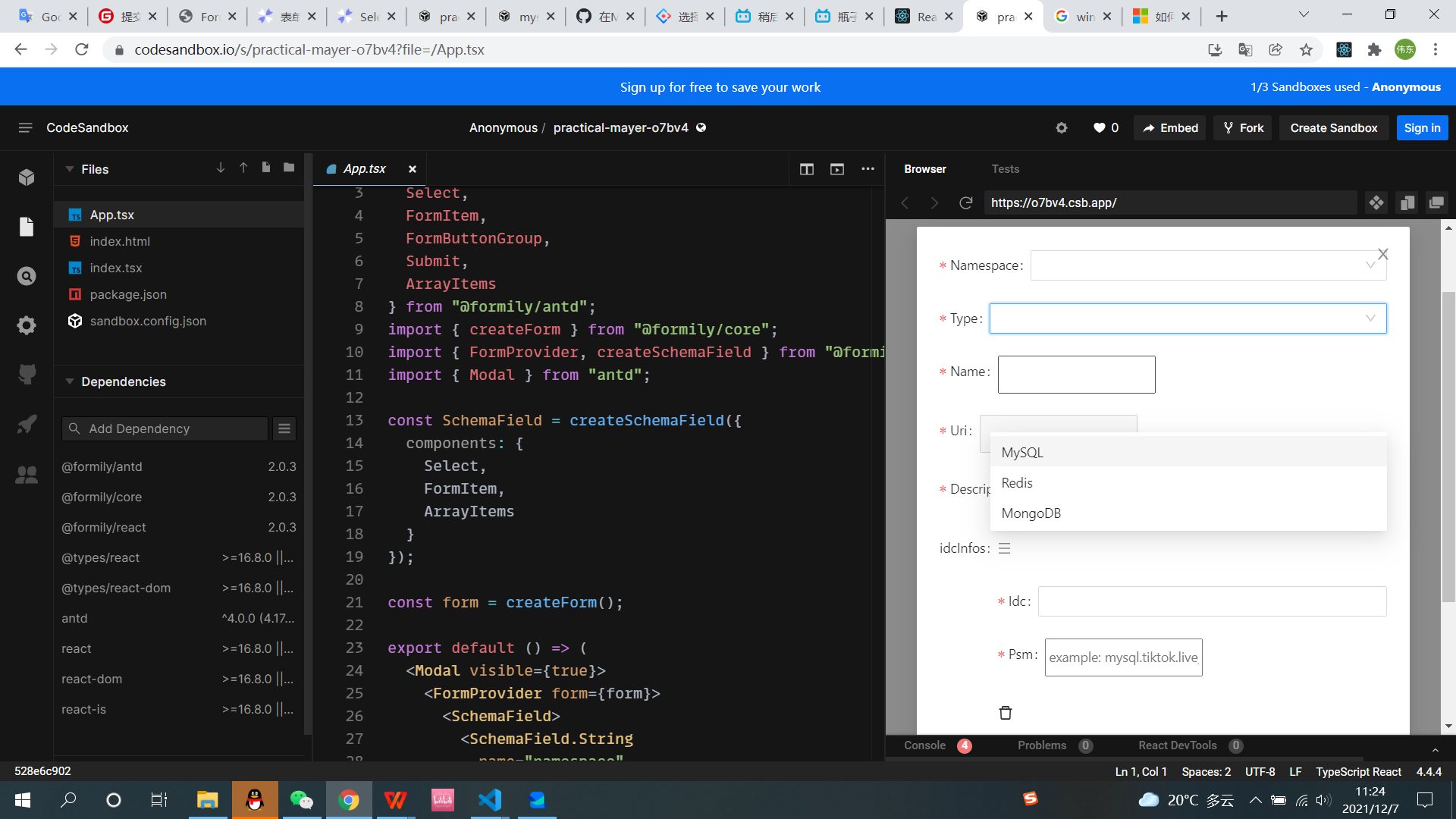 在Modal、FormDialog中使用Select，Options有问题 · alibaba formily · Discussion #2499 · GitHub