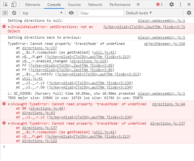DirectionsRenderer.SetDirections issues in Blazor Client · Issue #74 · rungwiroon ...