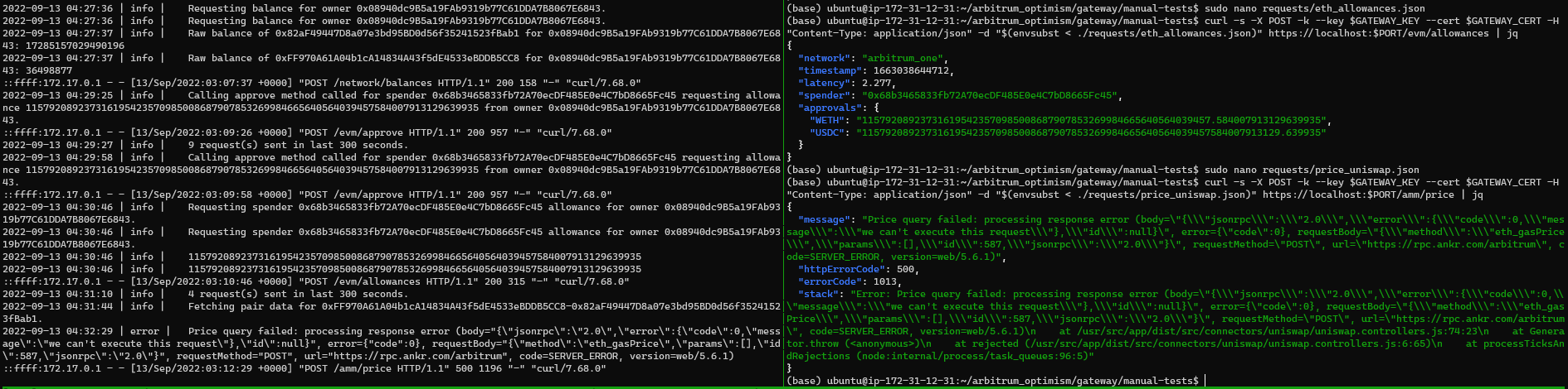 Gateway v2 - Getting error on docker logs of "Unexpected token...in JSON at position 0" when ...