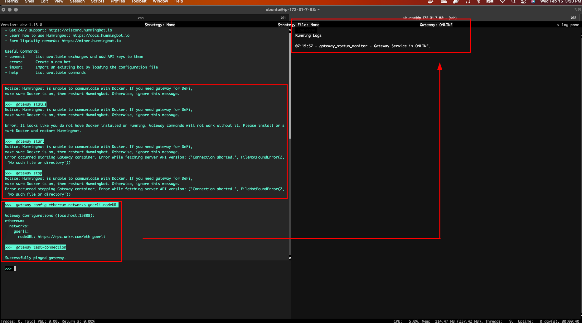 Client - Hummingbot is unable to communicate with Docker · Issue #6083 · hummingbot/hummingbot ...
