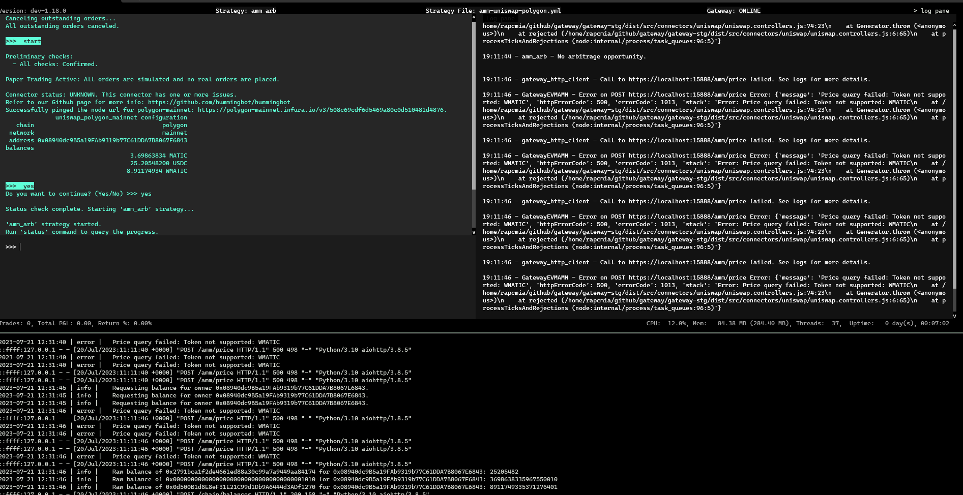 Gateway Getting Price Query Failed Error After Restarting Gateway Connection · Issue 164