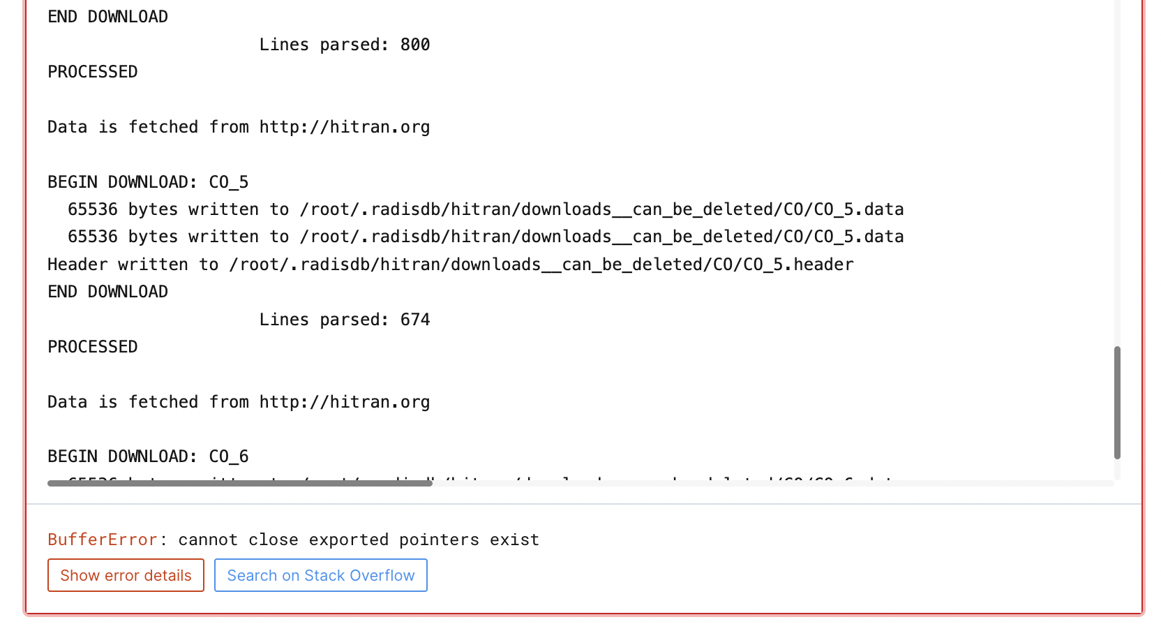 online notebook problem with hitran db · Issue #491 · radis/radis · GitHub