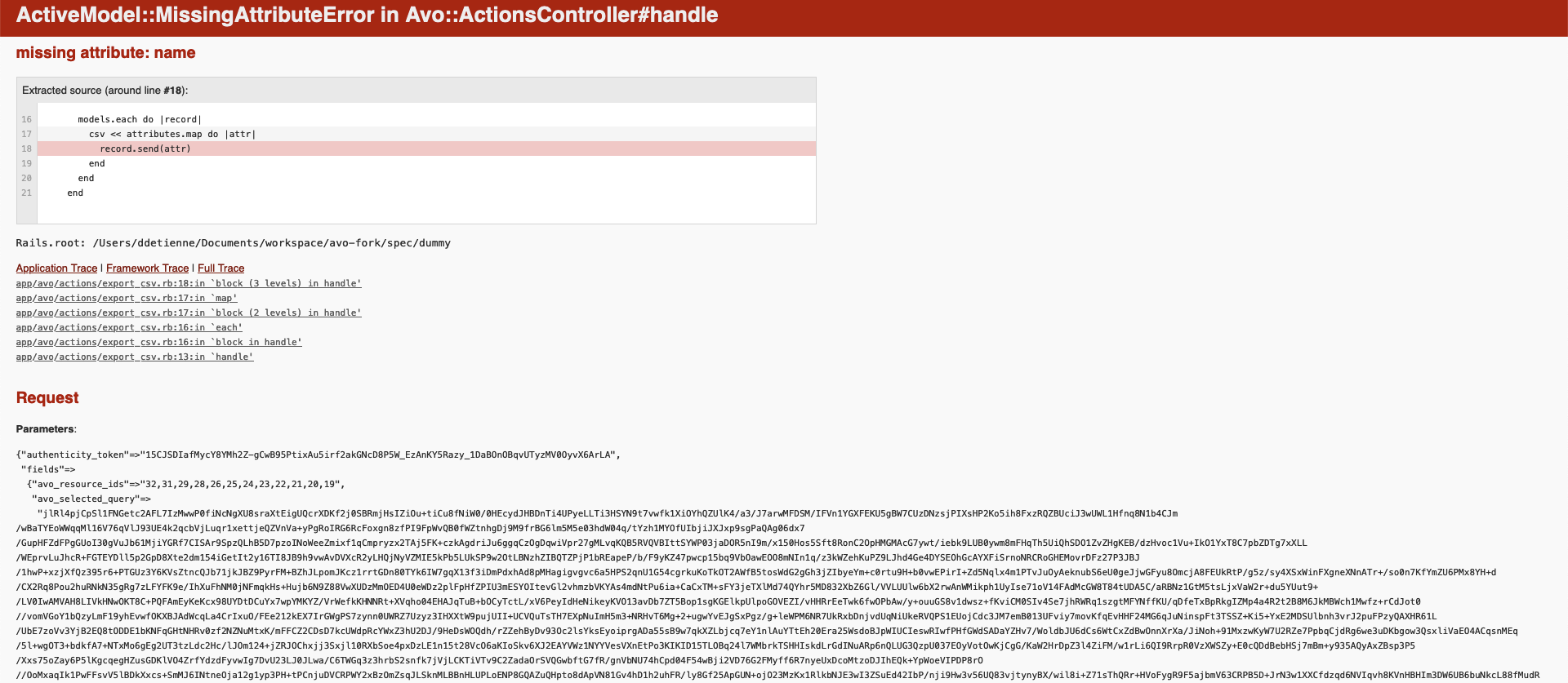 CSV export fails when applying filter and selecting all matching records · Issue #1702 · avo-hq ...