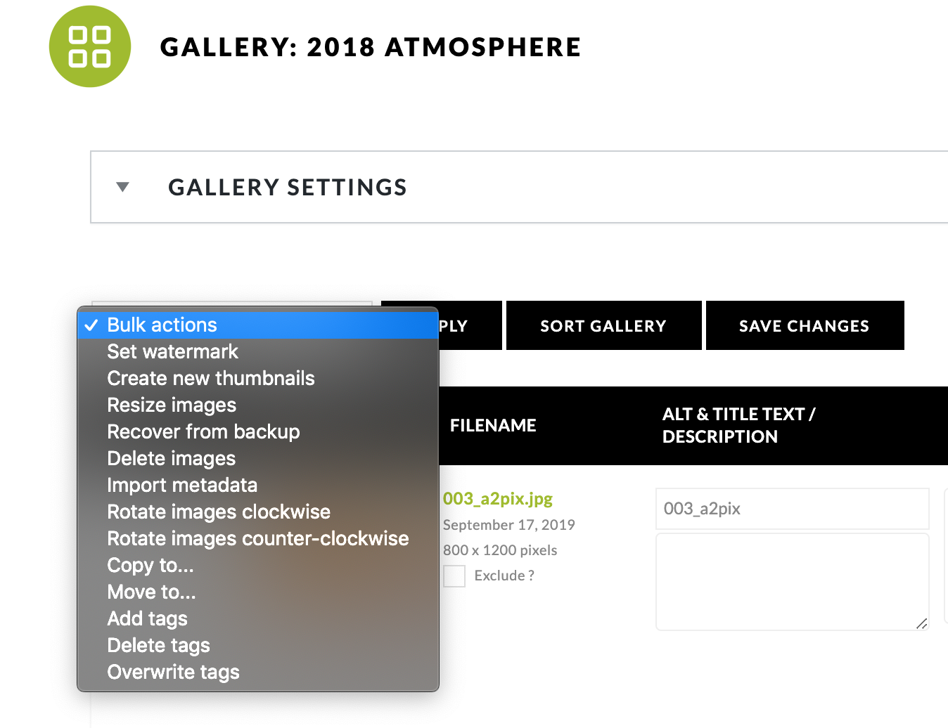NextGen Gallery List View Missing Imagify Bulk Actions · Issue #518 · wp-media/imagify-plugin ...