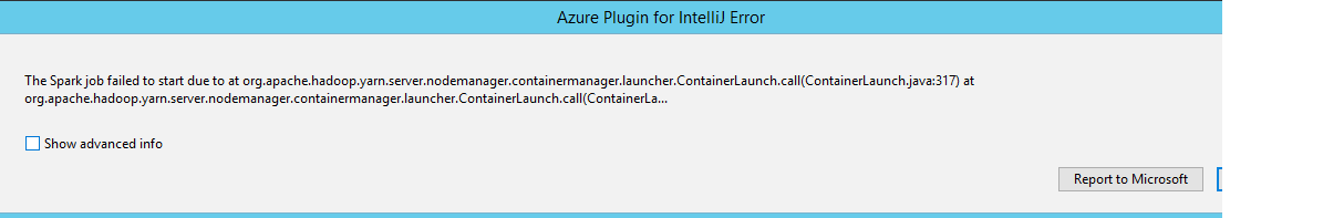 Intellij Hdinsight An Exception Exitcodeexception Exitcode10 Is 1047