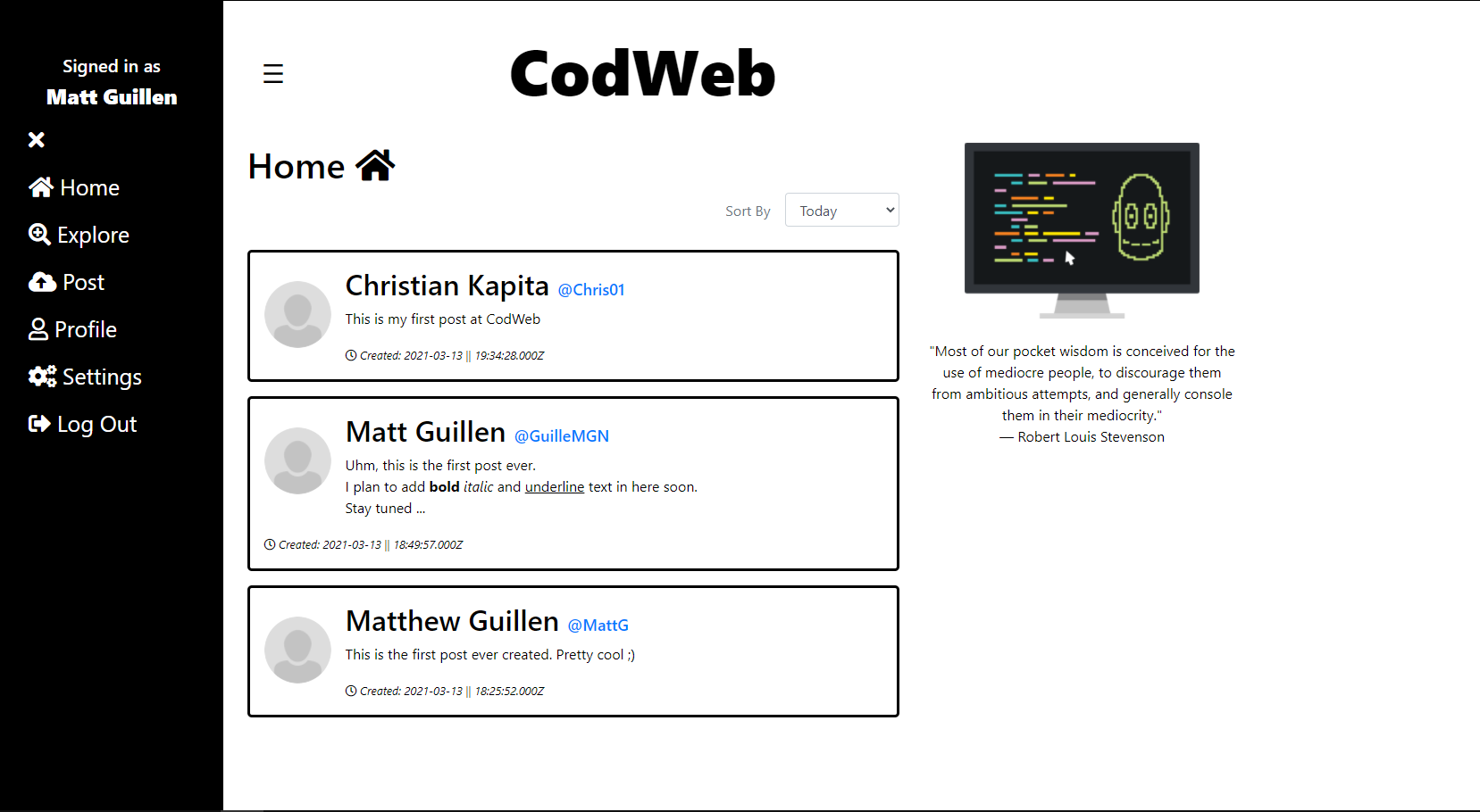 GitHub - GuilleMGN/CodWeb: This application will allow web developers ...