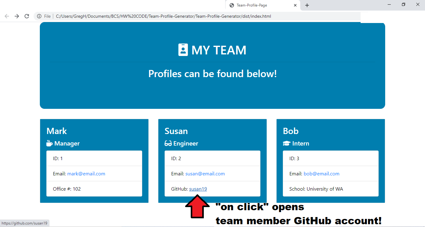 GitHub - GregHarris90/Team-Profile-Generator: This is for an ...