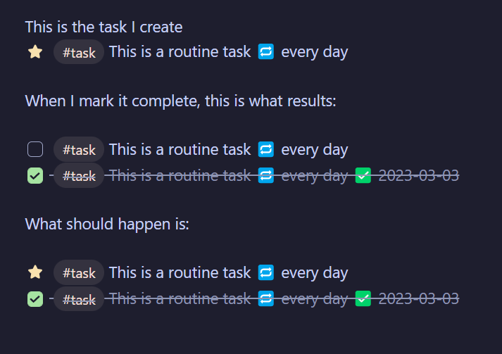 Retain status when recurring · Issue #1717 · obsidian-tasks-group ...