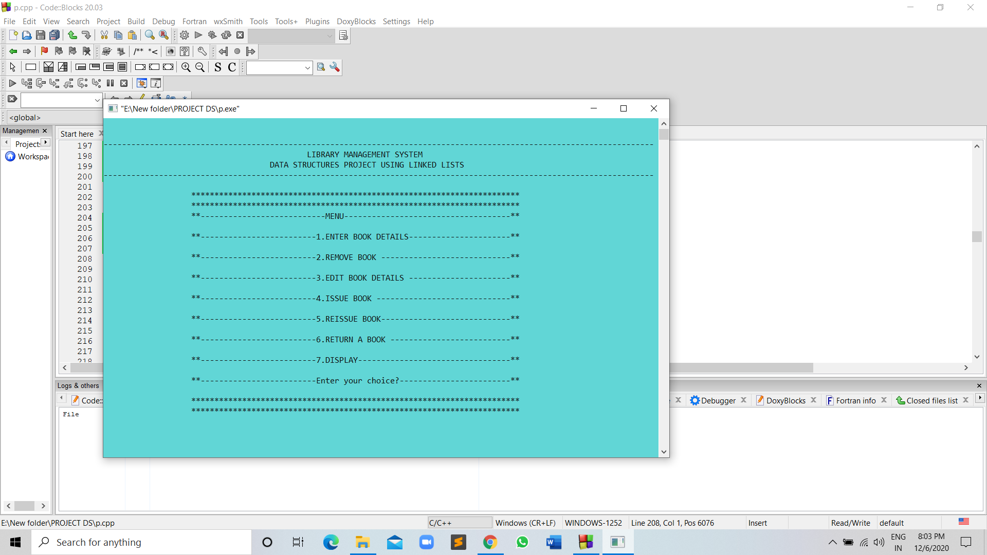 GitHub - DS-project-sem3-1/Library-Management-System: Sem3 Project